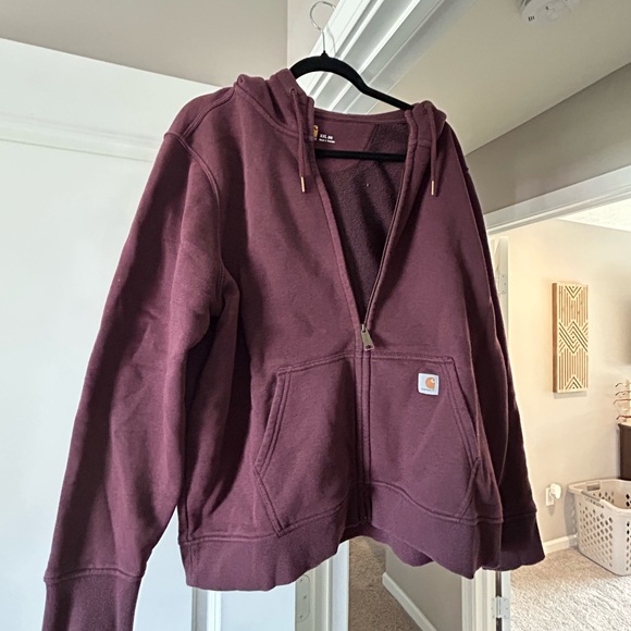 Carhartt | Jackets & Coats | Carhartt Maroon Zipup Hoodie | Poshmark